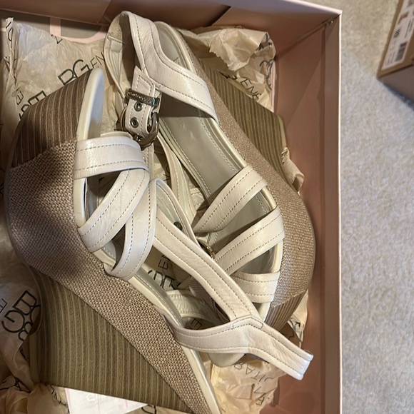BCBGeneration | Shoes | Warm Cream Wedge Sandal Gently Worn | Poshmark